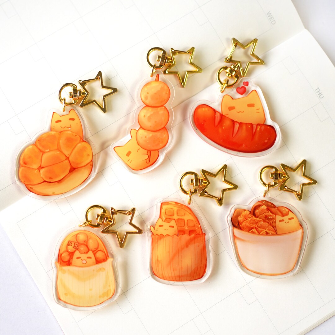 Meowchi Co. | Hong Kong Street Food Meowchi | Acrylic Keychain Set ...
