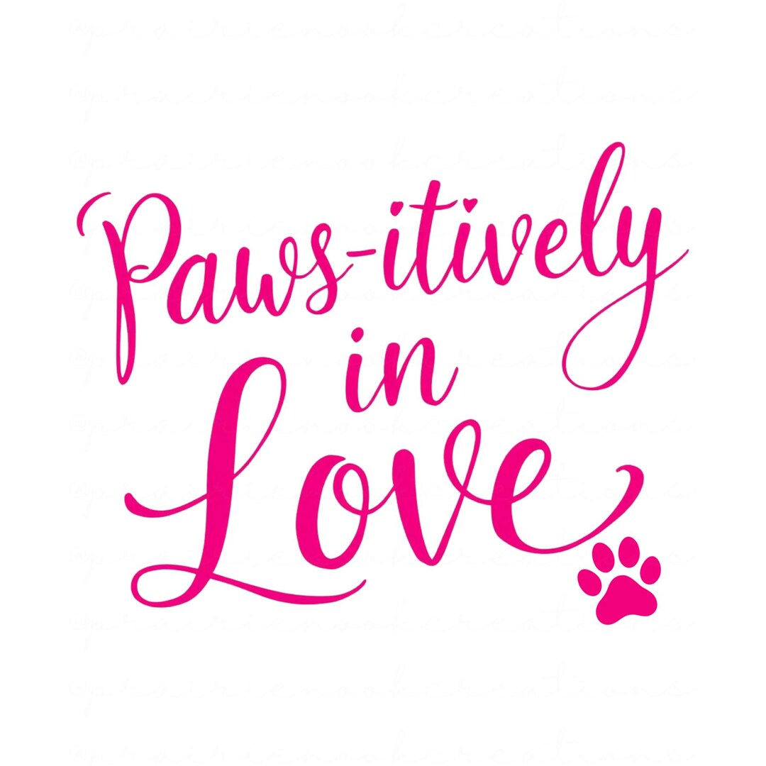Pawsitively in Love PNG Image, in Love, Love Design, PNG File, Cute ...