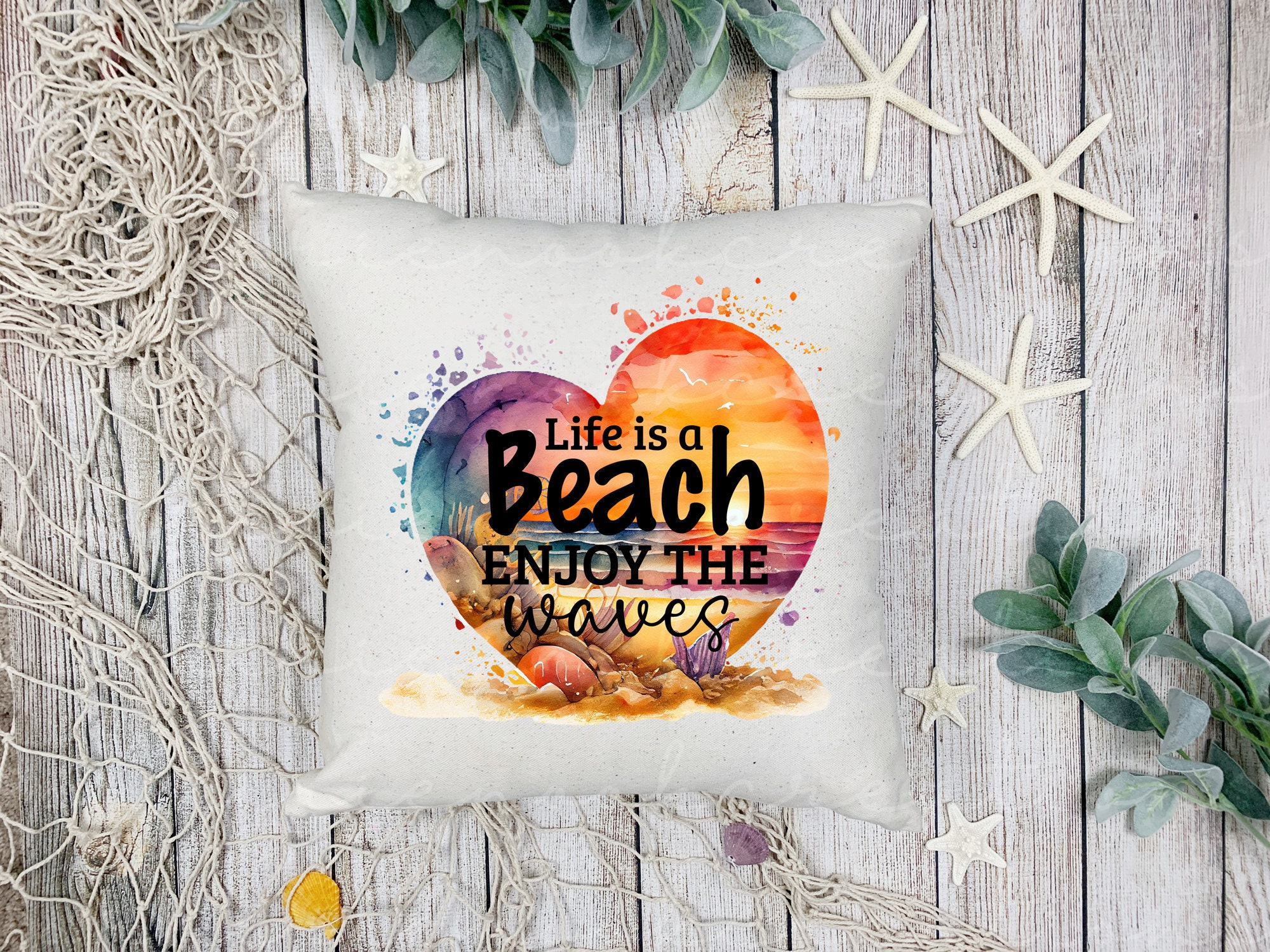 Life is a Beach Png, Beach Png, Sublimation Design, Gift, Pillow Design ...