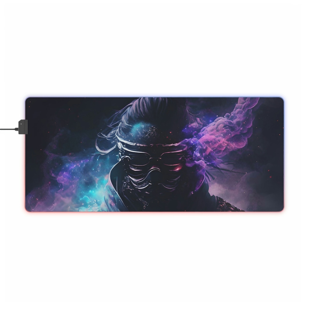 RGB Gaming Mouse Pad Cosmic Samurai - Etsy
