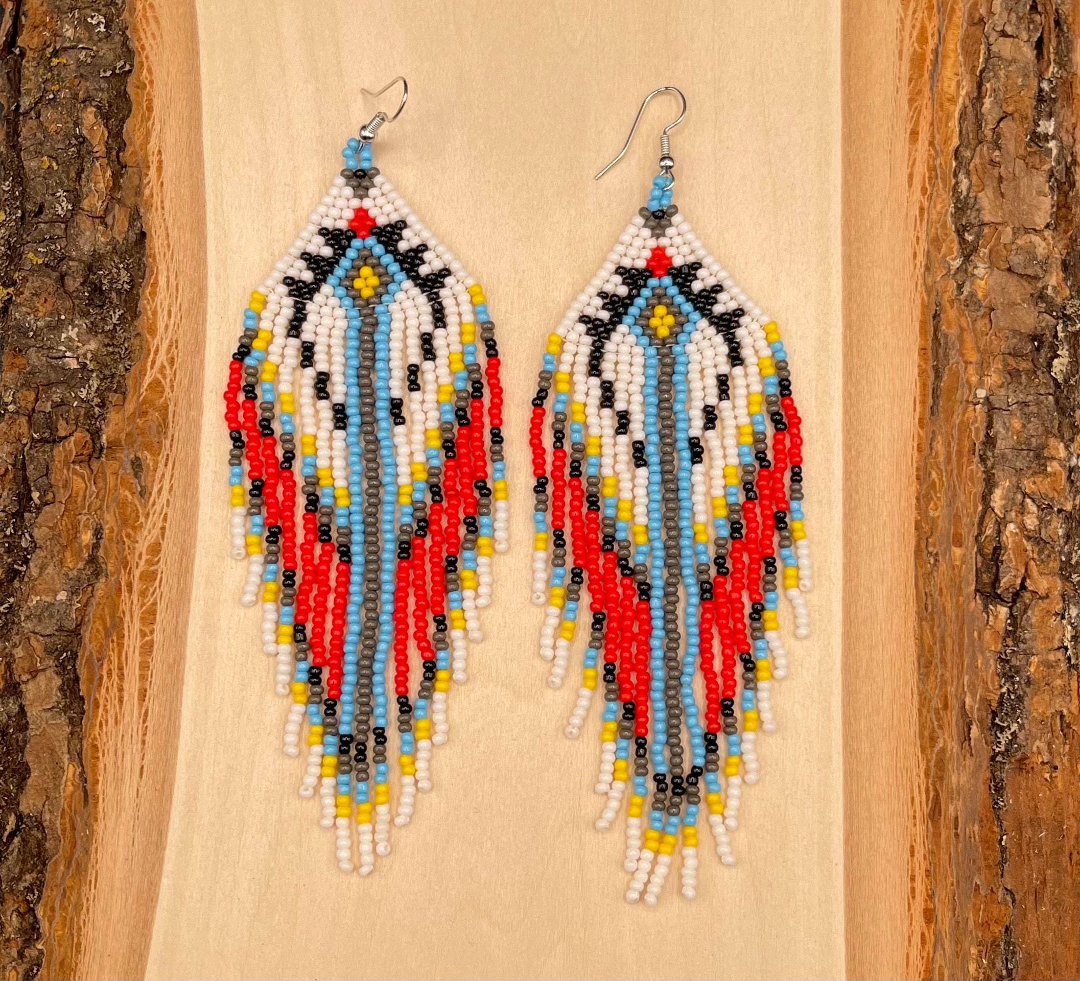 Beaded Earrings, Handcrafted Earrings, Seed Bead Earrings. - Etsy