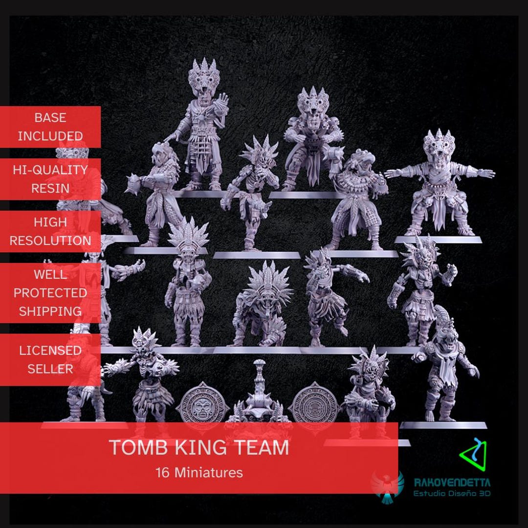 Tomb Aztec King Team Blood Fantasy Football Bowl Undead Rakovendetta - Etsy