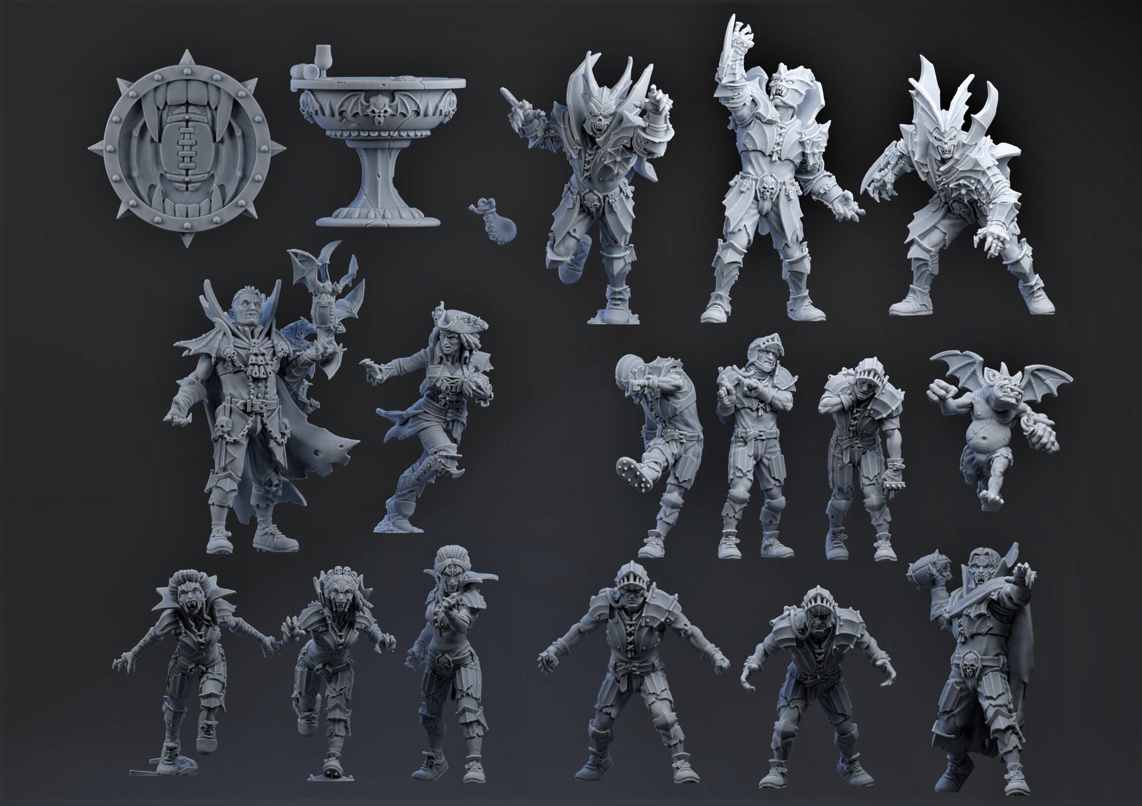 Vampire Team Full Team Stars 22 Miniatures Bases - Etsy