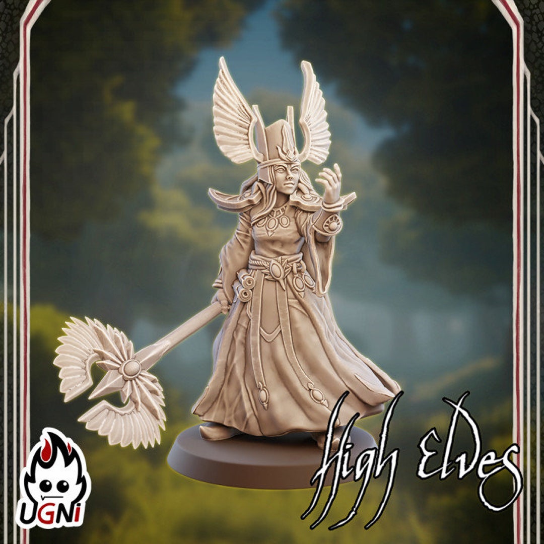 High Elves Wizard Miniatures for Fantasy Football Compatibile With Any ...
