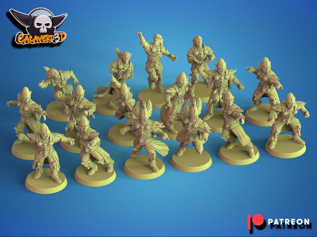 High Elf Team Blood Fantasy Football Bowl 16 Calaverd3d Miniatures - Etsy