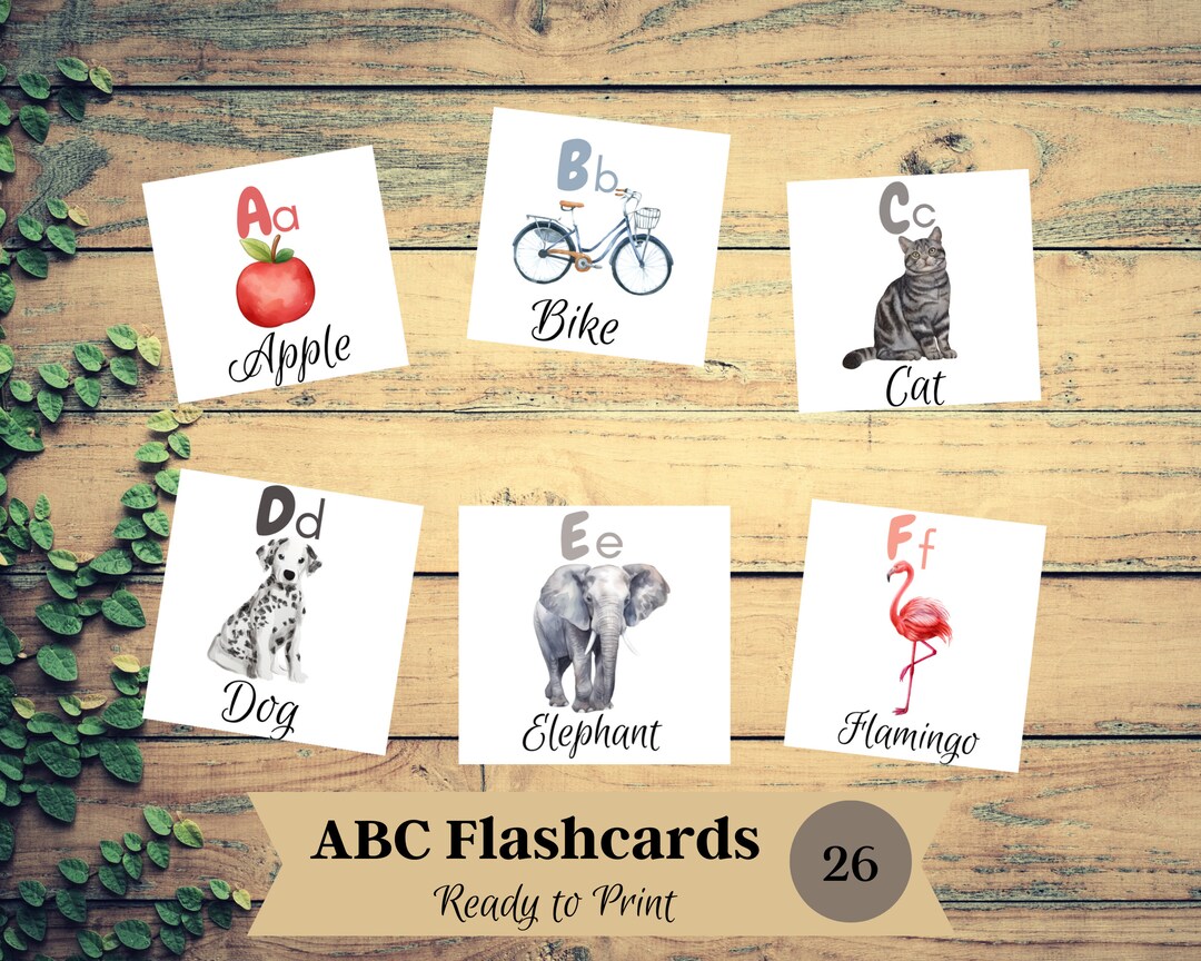 Alphabet Flash Cards I Classroom Decor I Playroom Decor I Preschool ...