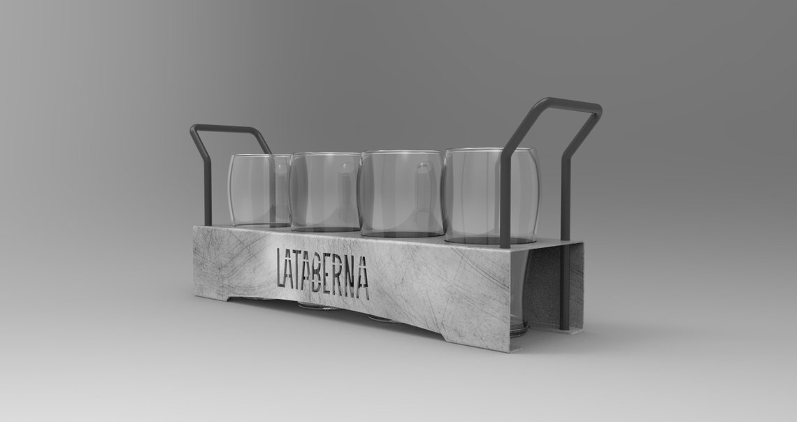 DXF and PDF Files for Beer Glass Holder, Beer Flight, Laser or Plasma ...