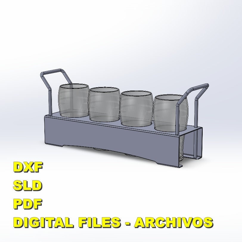 DXF and PDF Files for Beer Glass Holder, Beer Flight, Laser or Plasma ...