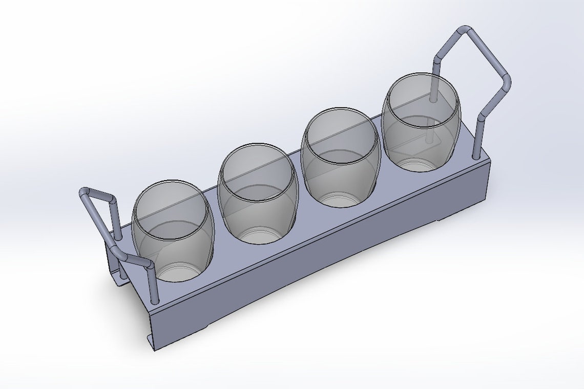 DXF and PDF Files for Beer Glass Holder, Beer Flight, Laser or Plasma ...