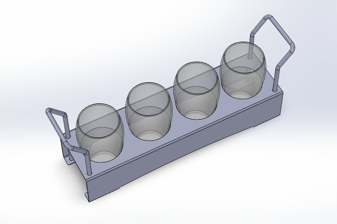 DXF and PDF Files for Beer Glass Holder, Beer Flight, Laser or Plasma ...
