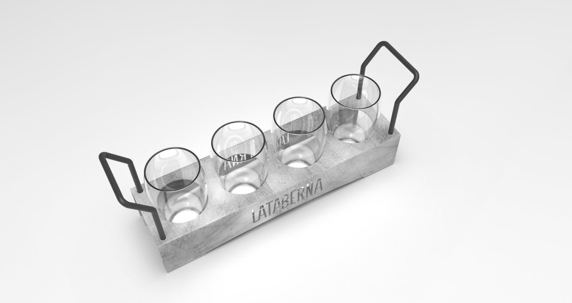 DXF and PDF Files for Beer Glass Holder, Beer Flight, Laser or Plasma ...