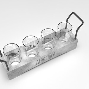 DXF and PDF Files for Beer Glass Holder, Beer Flight, Laser or Plasma ...