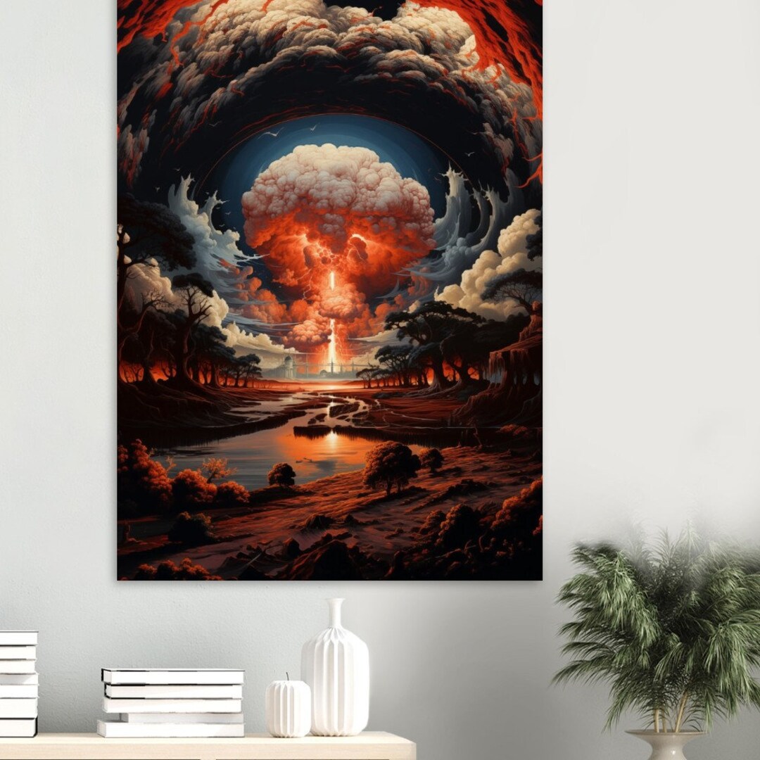 Oppenheimer-inspired Nuclear Sky Art: Firecore Design III NEW Wall Art ...