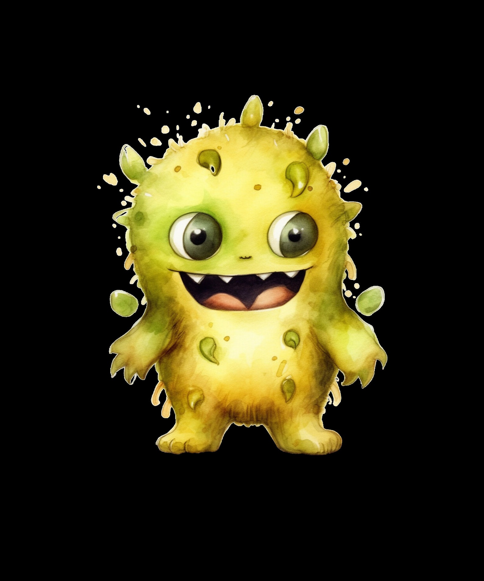 Charming Baby Monster Sticker Set, Set of 9 Adorable and Colourful ...