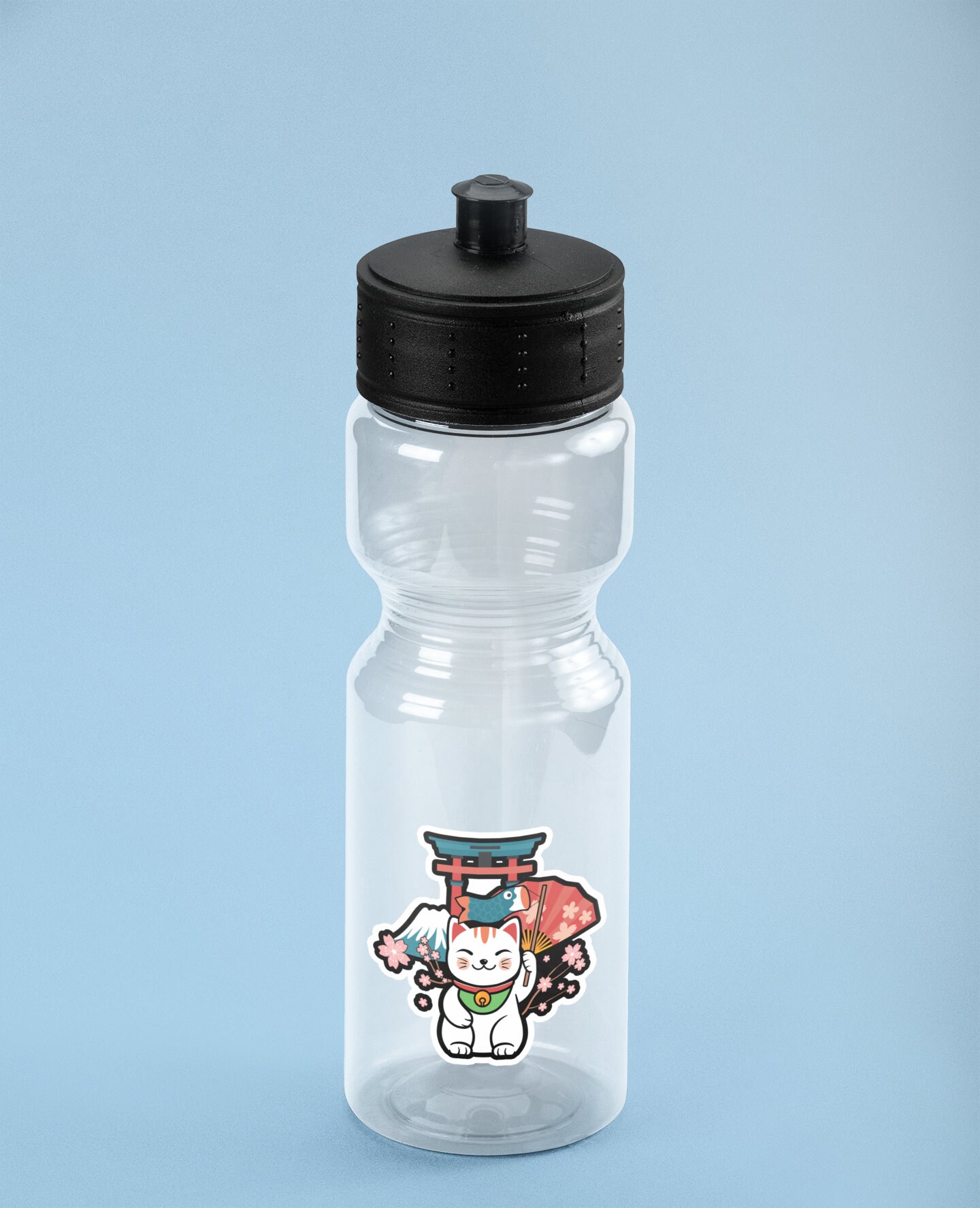 Lucky Cat Maneki Neko Torri Gate Cat Sticker Handmade - Etsy