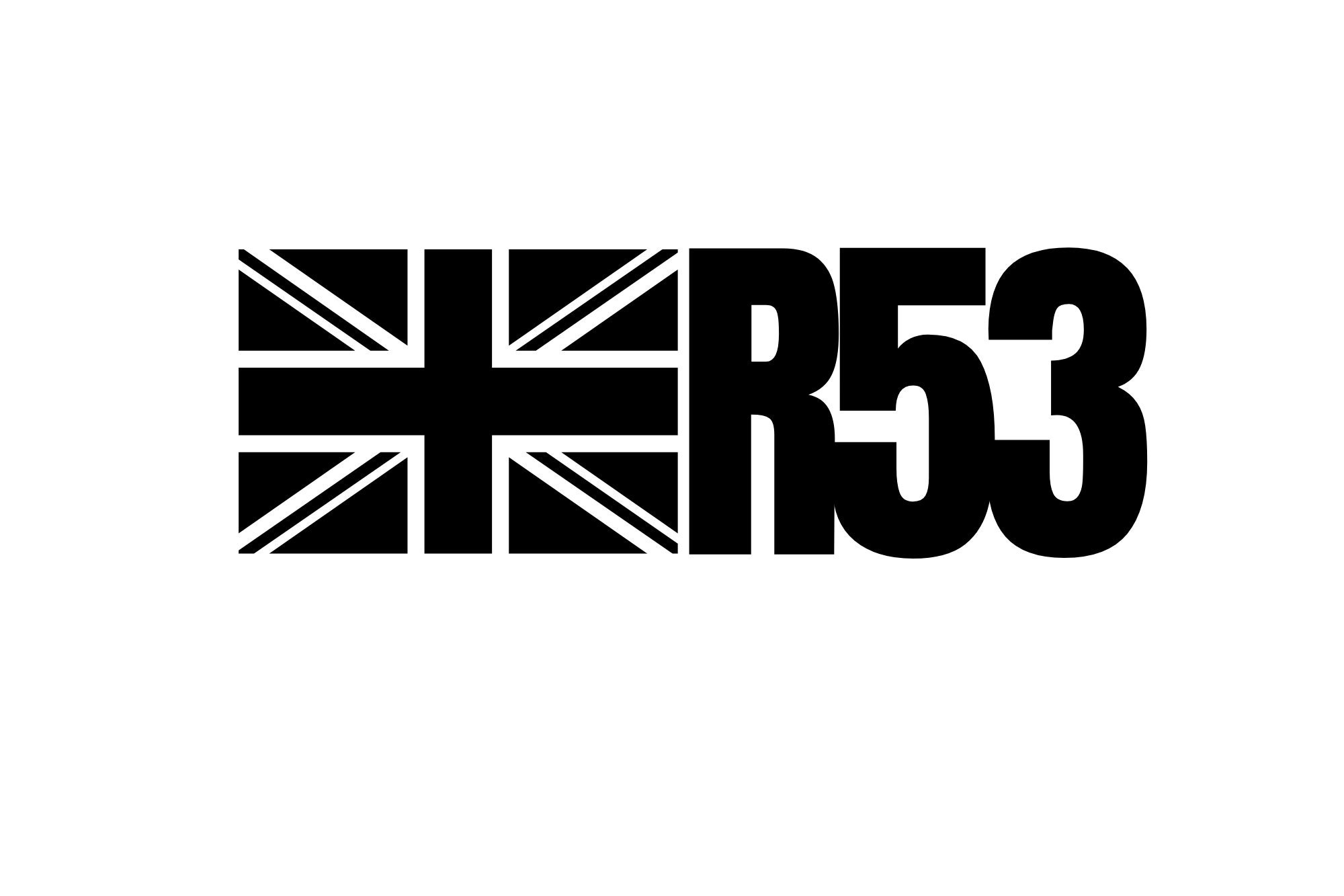 Mini Cooper S R53 British Flag Vinyl Sticker Car Decal Various Colours ...