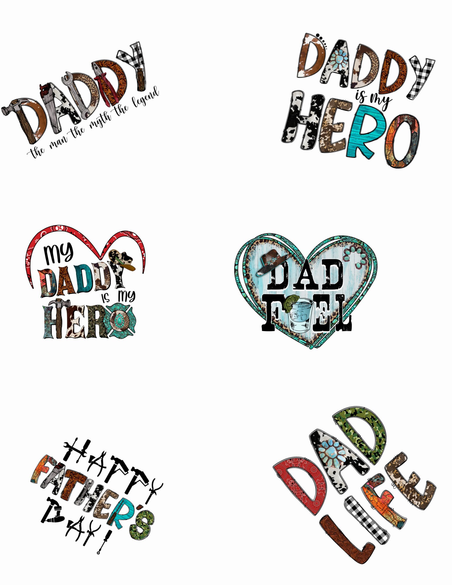 Father's Day Sticker Sheet: 6 Delightful Stickers to Celebrate Dad! - Etsy