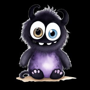 Charming Baby Monster Sticker Set, Set of 9 Adorable and Colourful ...