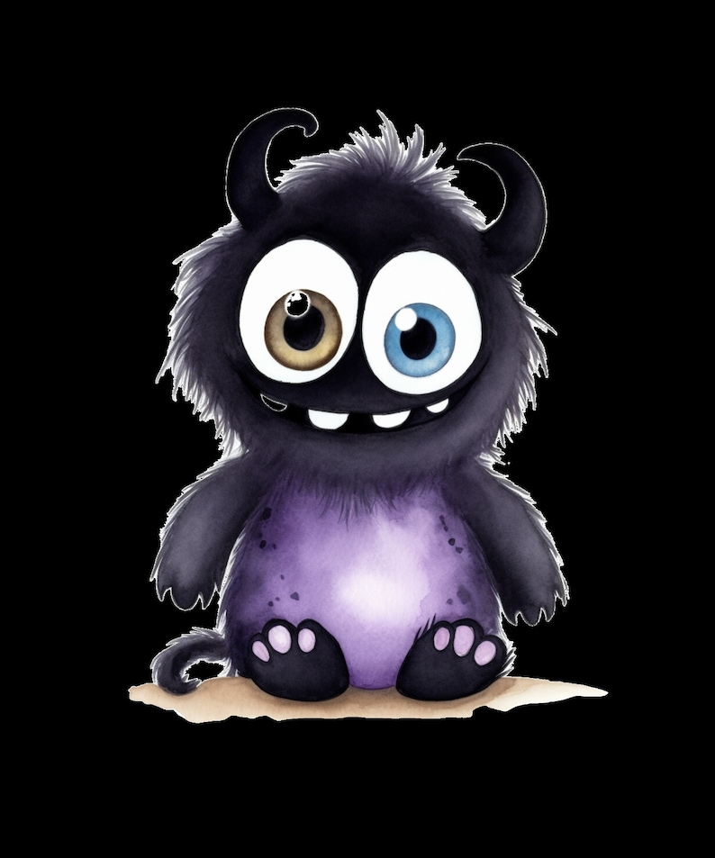 Charming Baby Monster Sticker Set, Set of 9 Adorable and Colourful ...