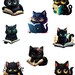 Kawaii Cute Bookworm Cats Sticker Sheet - Etsy