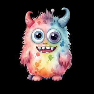 Charming Baby Monster Sticker Set, Set of 9 Adorable and Colourful ...