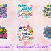 Anime Stickers Super Cute Anime Kawaii Girl Sticker Decal Set of 4 ...