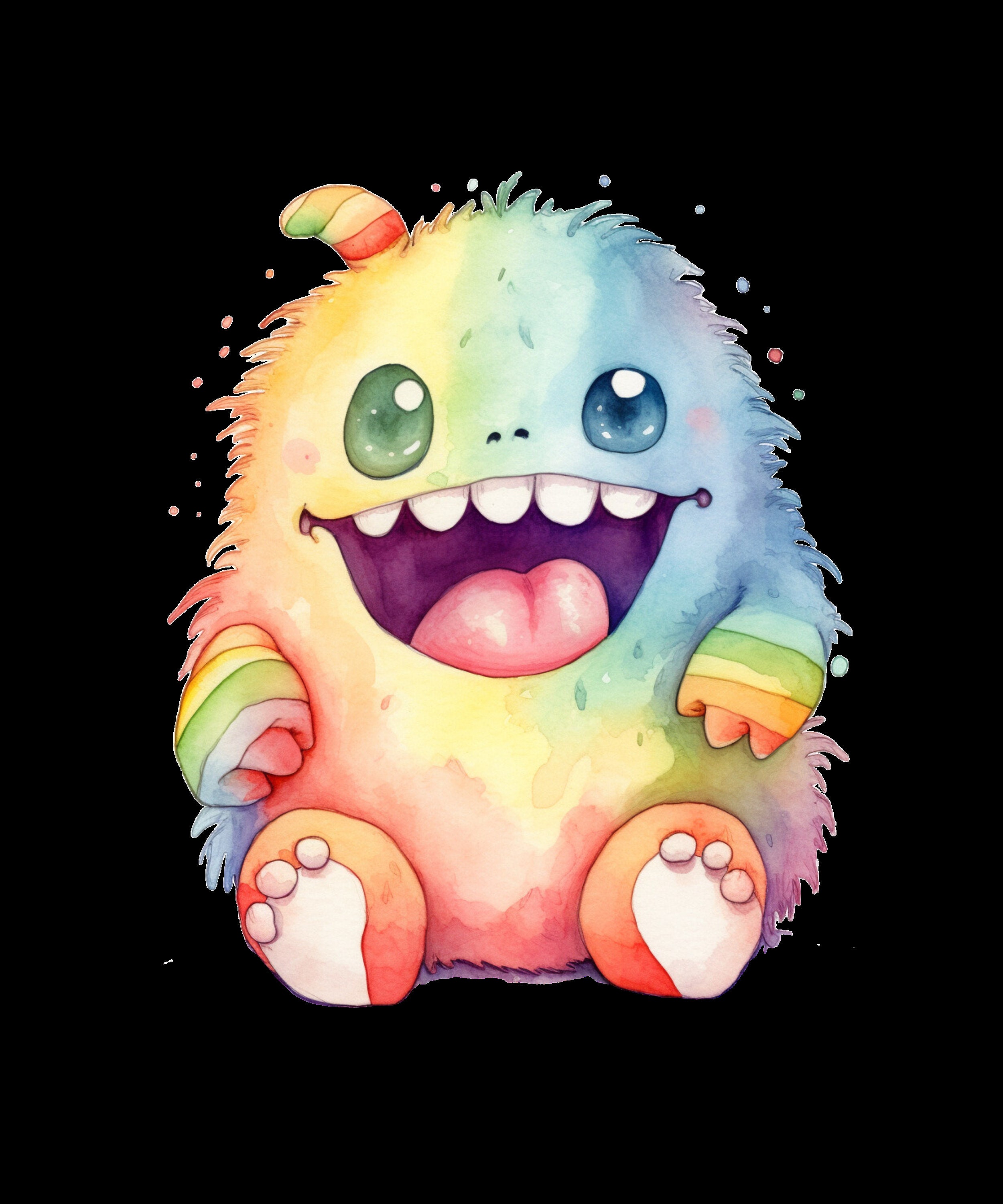 Charming Baby Monster Sticker Set, Set of 9 Adorable and Colourful ...