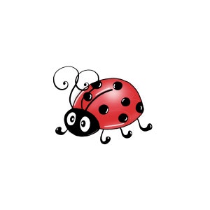 Cute Ladybird Ladybug Sticker Sheet - Set of 7 Adorable Stickers ...