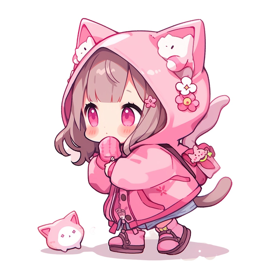 Anime Stickers Super Cute Anime Kawaii Girl Sticker Decal Set of 4 ...