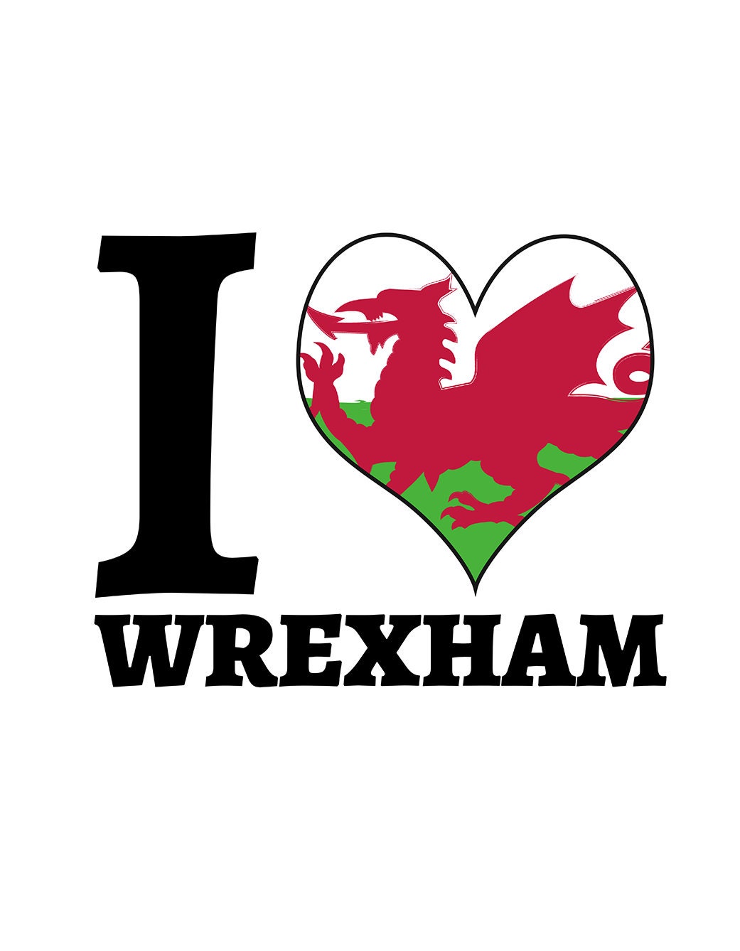 6 X Wrexham Stickers I Love Wrexham Wales Welcome to Wrexham Straight ...
