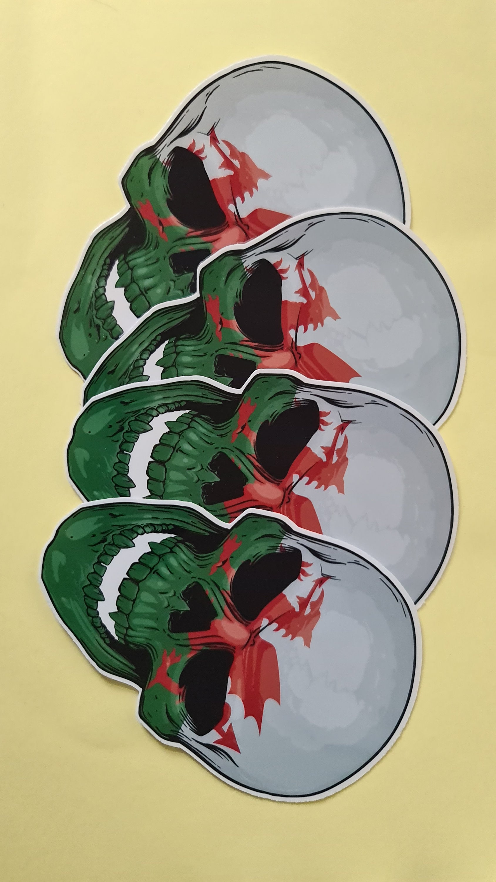 Welsh Sticker Flag Skull Die Cut Sticker or Magnet - Etsy