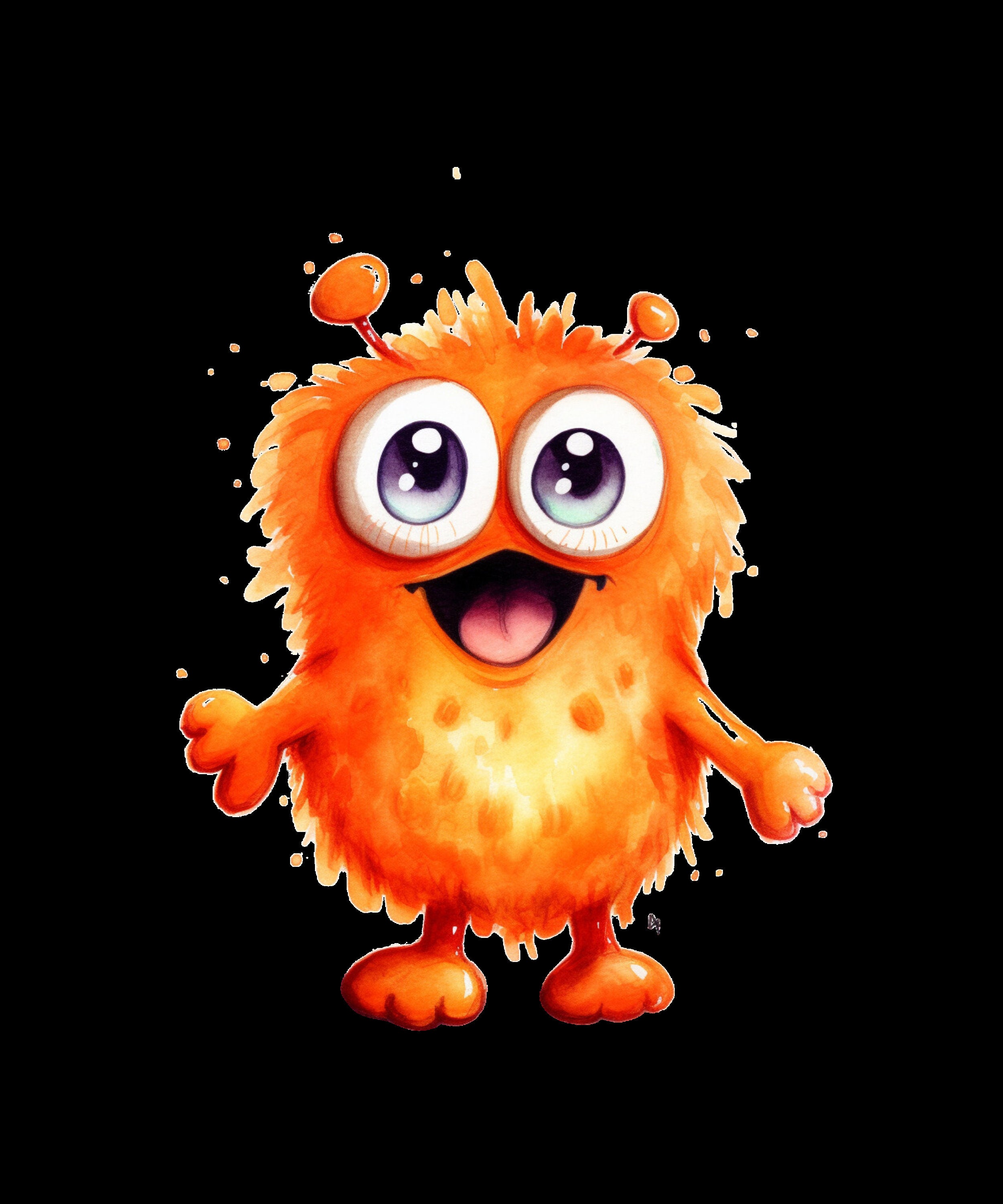 Charming Baby Monster Sticker Set - Set of 9 Adorable, Cute and ...