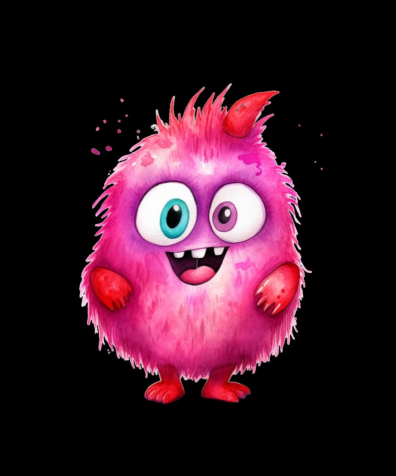 Charming Baby Monster Sticker Set - Set of 9 Adorable, Cute and ...