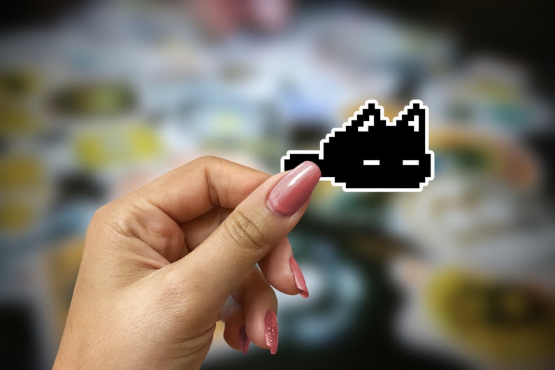 Omori Cat Mewo Sticker Handmade Hand Printed Various Sizes - Etsy