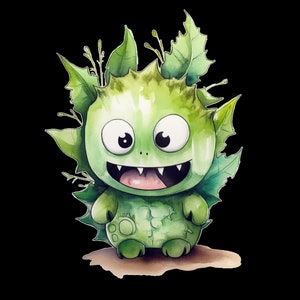 Charming Baby Monster Sticker Set - Set of 9 Adorable, Cute and ...