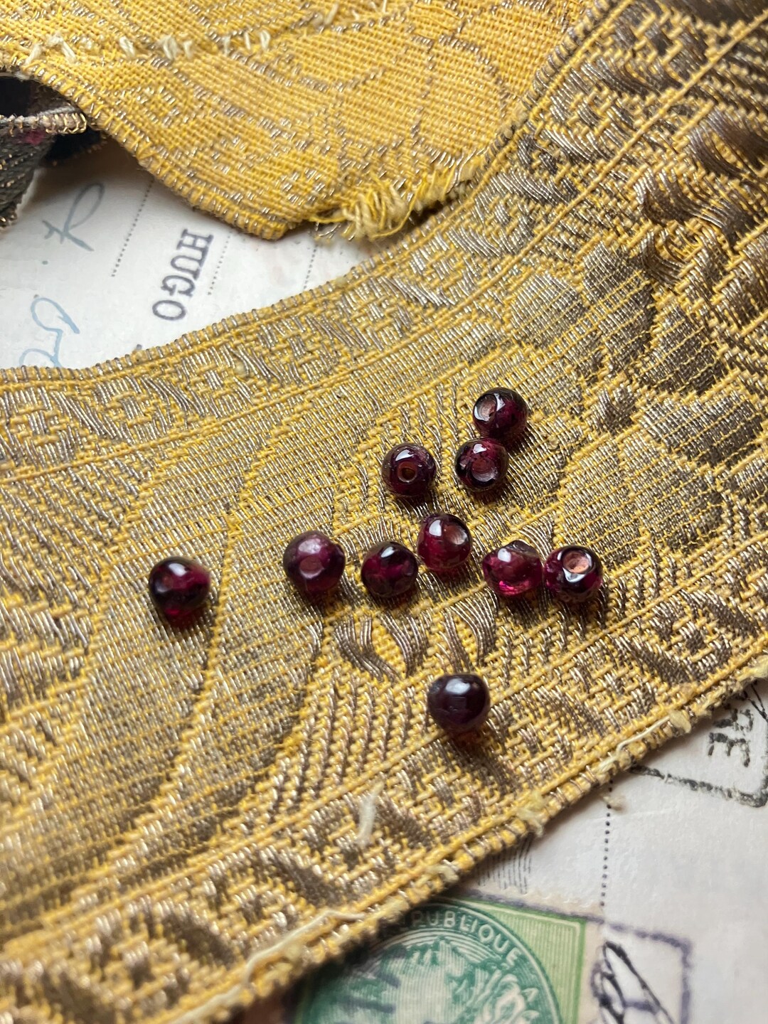 Antique Real Garnet Hand Cut Beads - Etsy