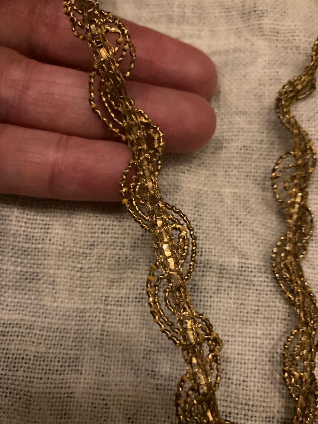 2.75 Meters of Rococco Antique Gold Metal Lace Trim Braid - Etsy