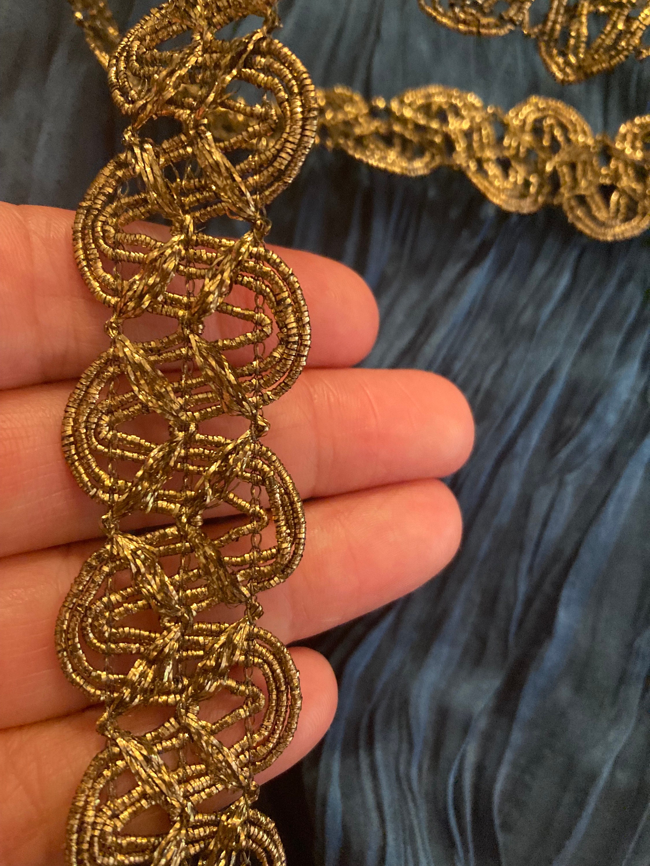 1 Meter of Vintage Italian Gold Metallic Braid Trim. - Etsy