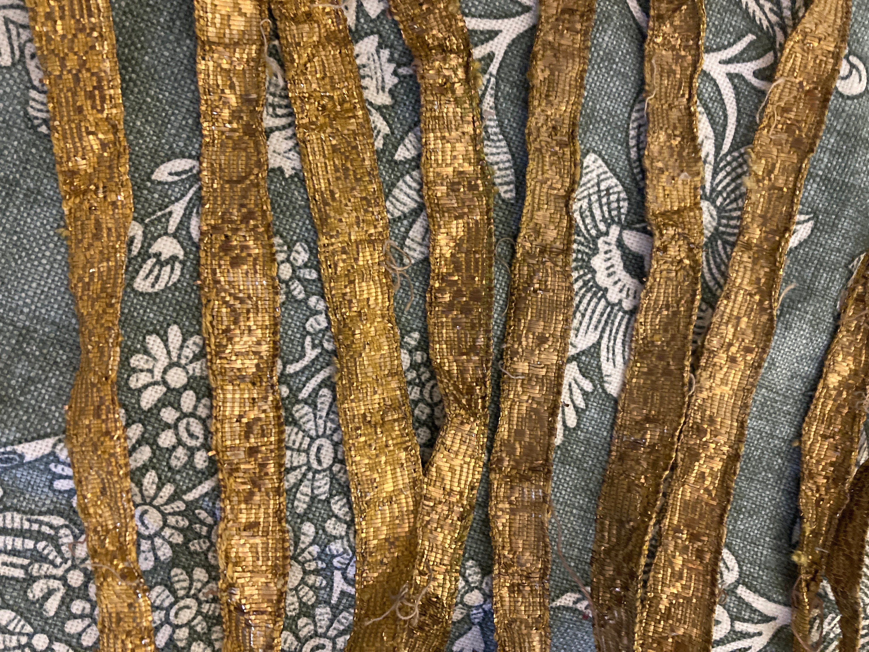 3 Meters of Exquisite Antique Gold Metallic Ribbon Trim Braid - Etsy