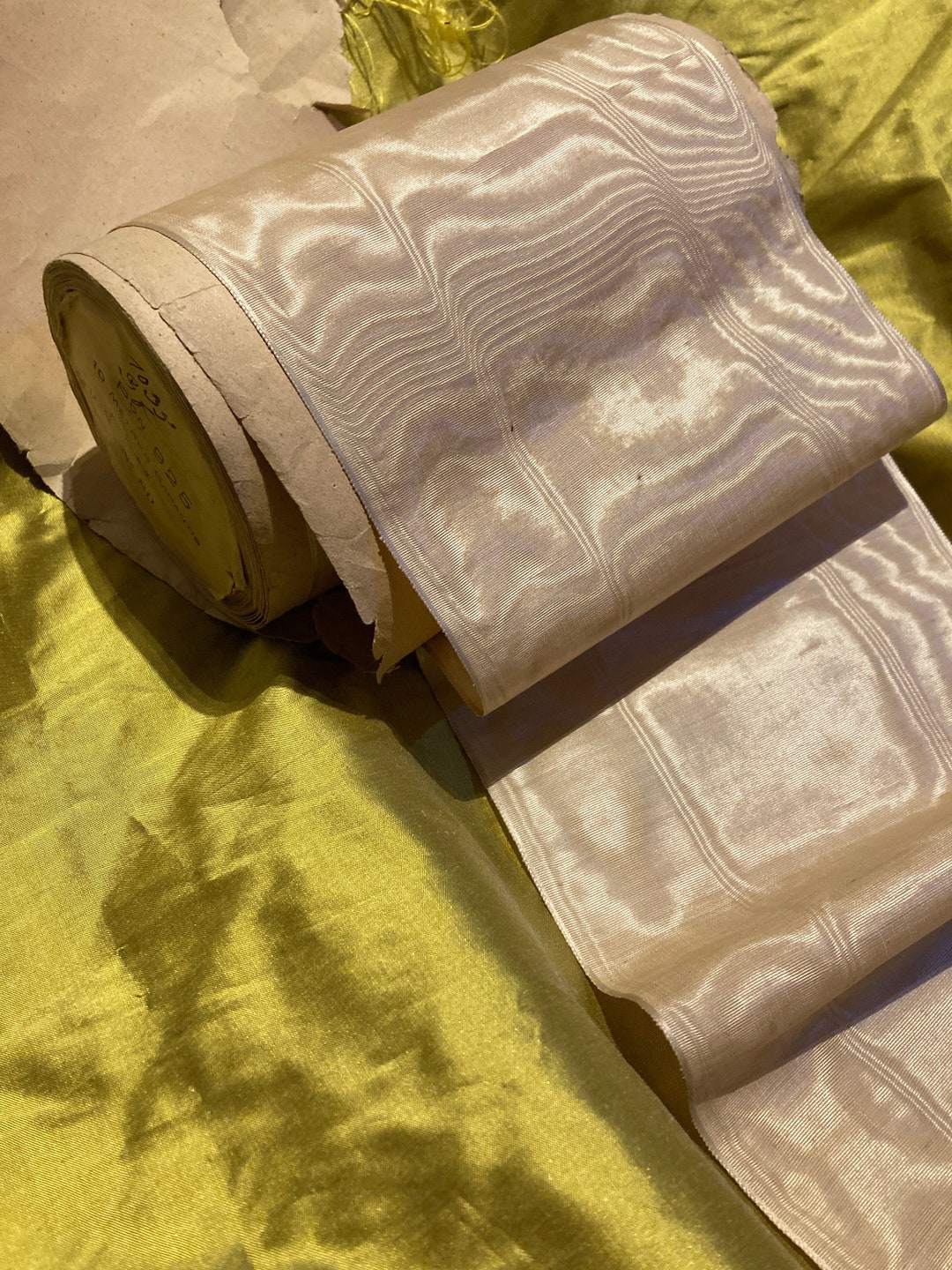 1.3m of Stunning 14cm Wide Moiré Pure Silk Ribbon. - Etsy