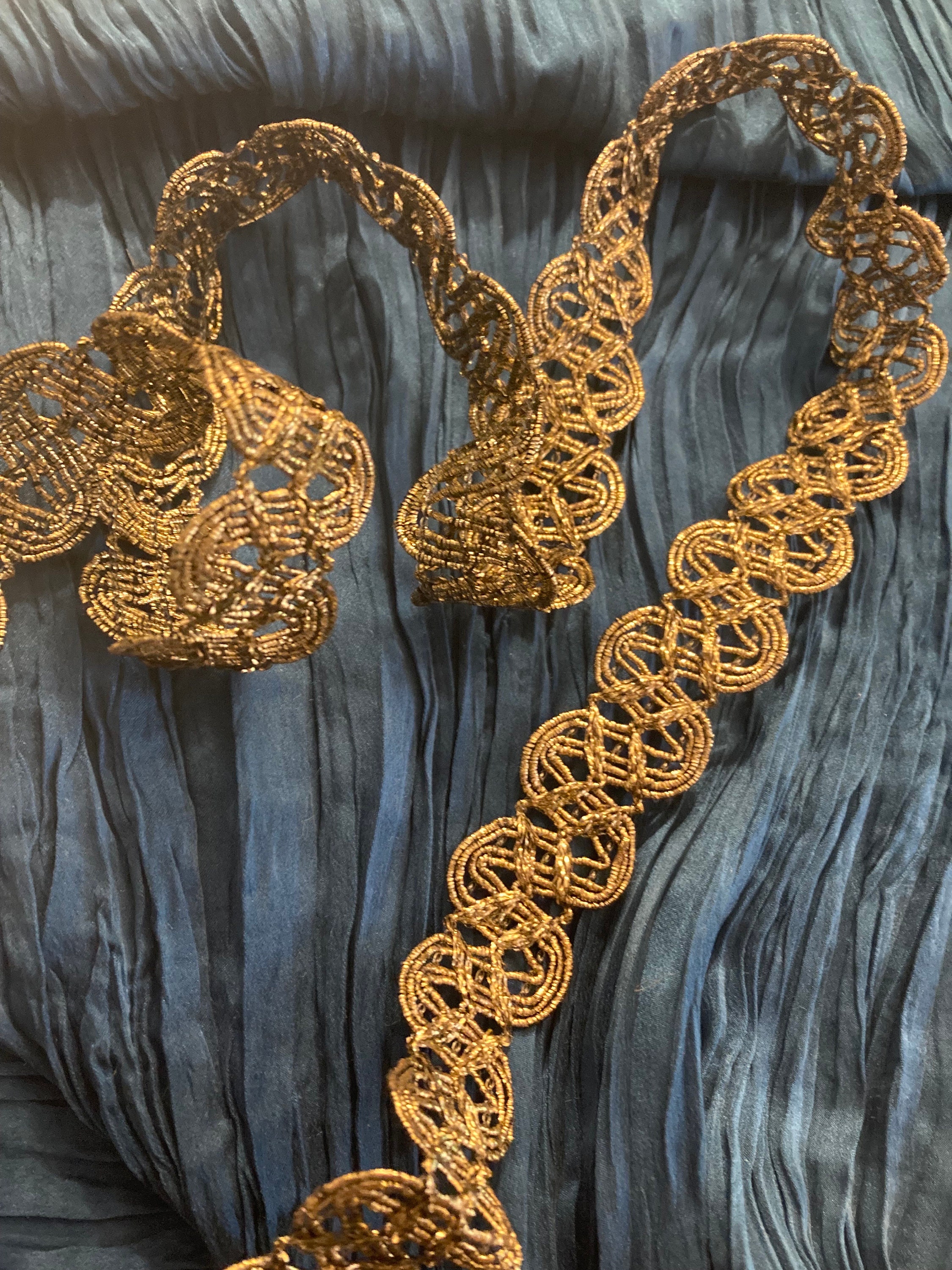 1 Meter of Vintage Italian Gold Metallic Braid Trim. - Etsy