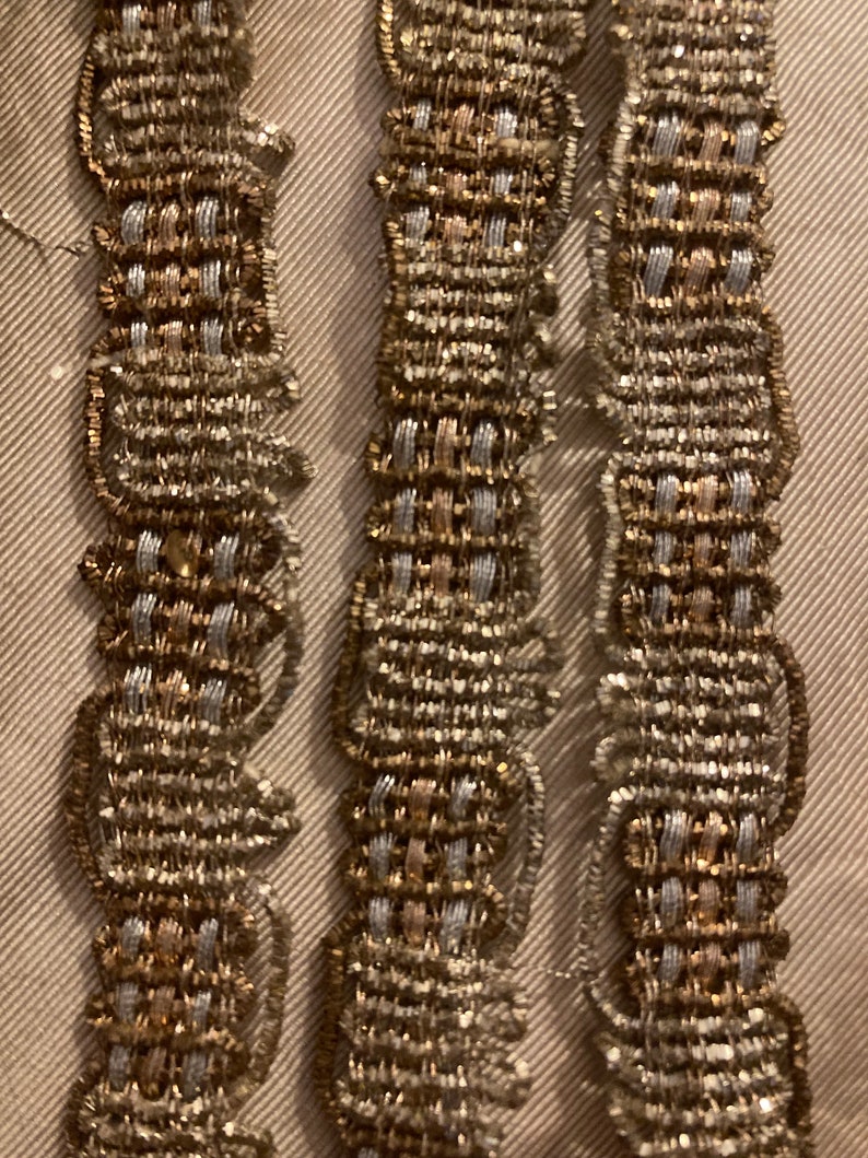6.5 Meters of Antique Metallic Trim. - Etsy
