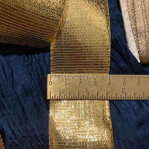 Antique Gold French Metal Wired Metallic Ribbon, Beautiful Rich Gold ...