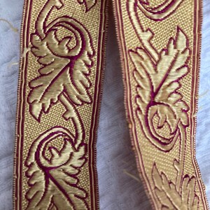 18th Century Antique Venetian Gold and Red Velvet Banner Appliqué - Etsy