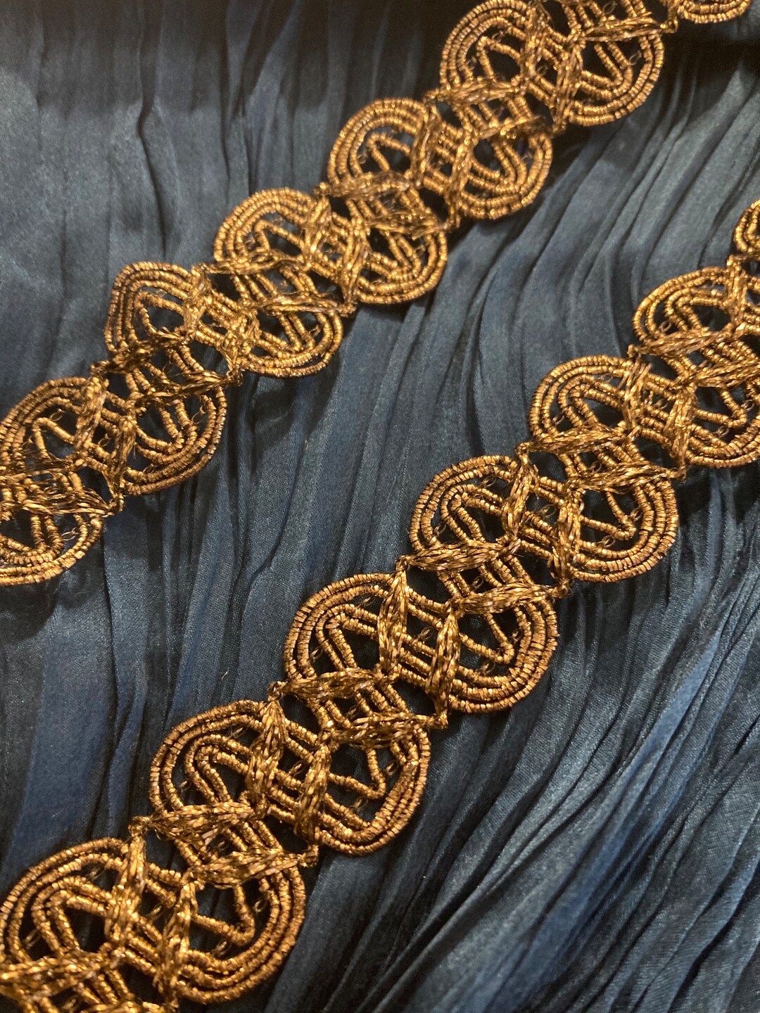 1 Meter of Vintage Italian Gold Metallic Braid Trim. - Etsy
