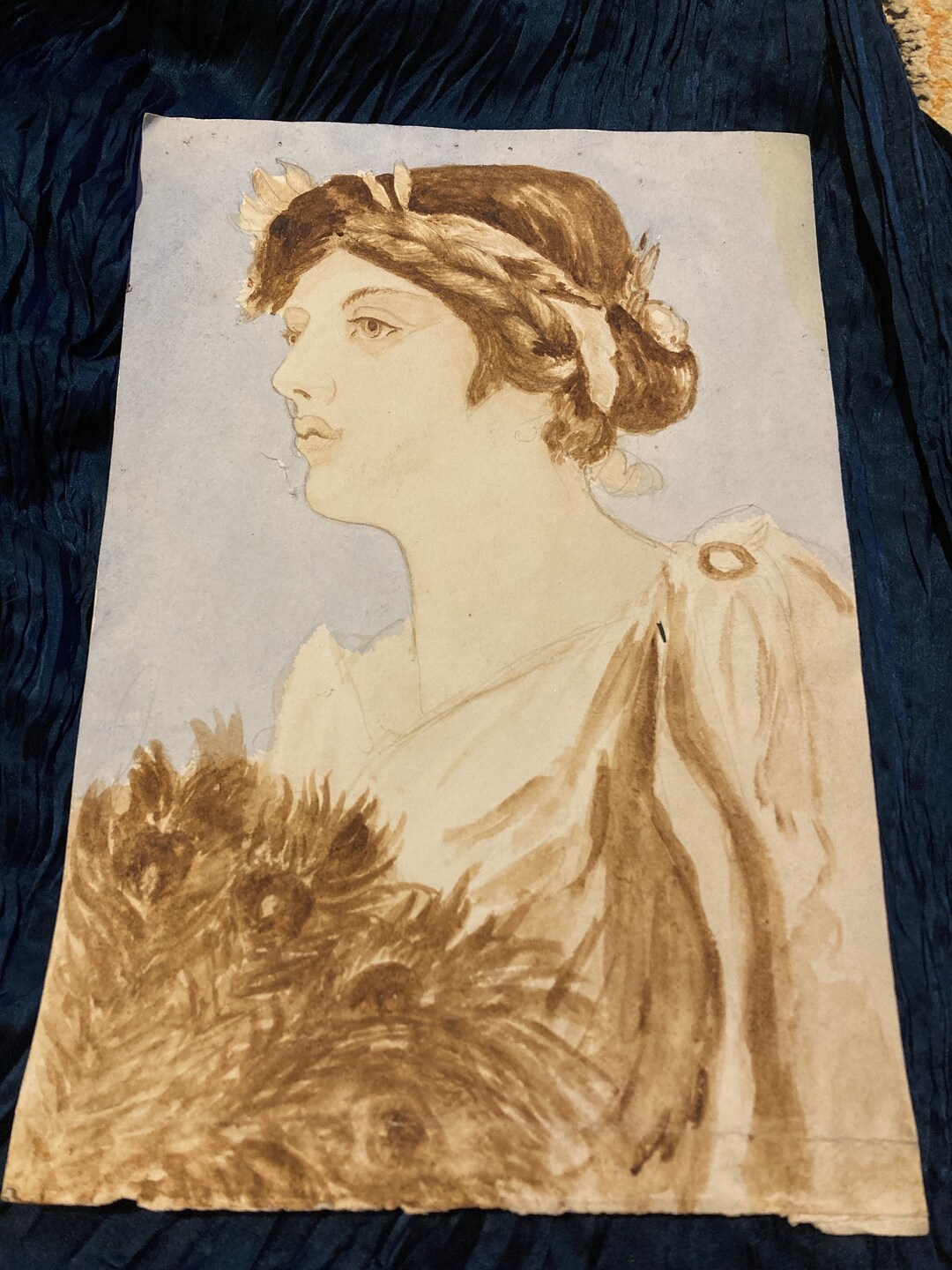 1900 Original Hand Painted Portrait. - Etsy