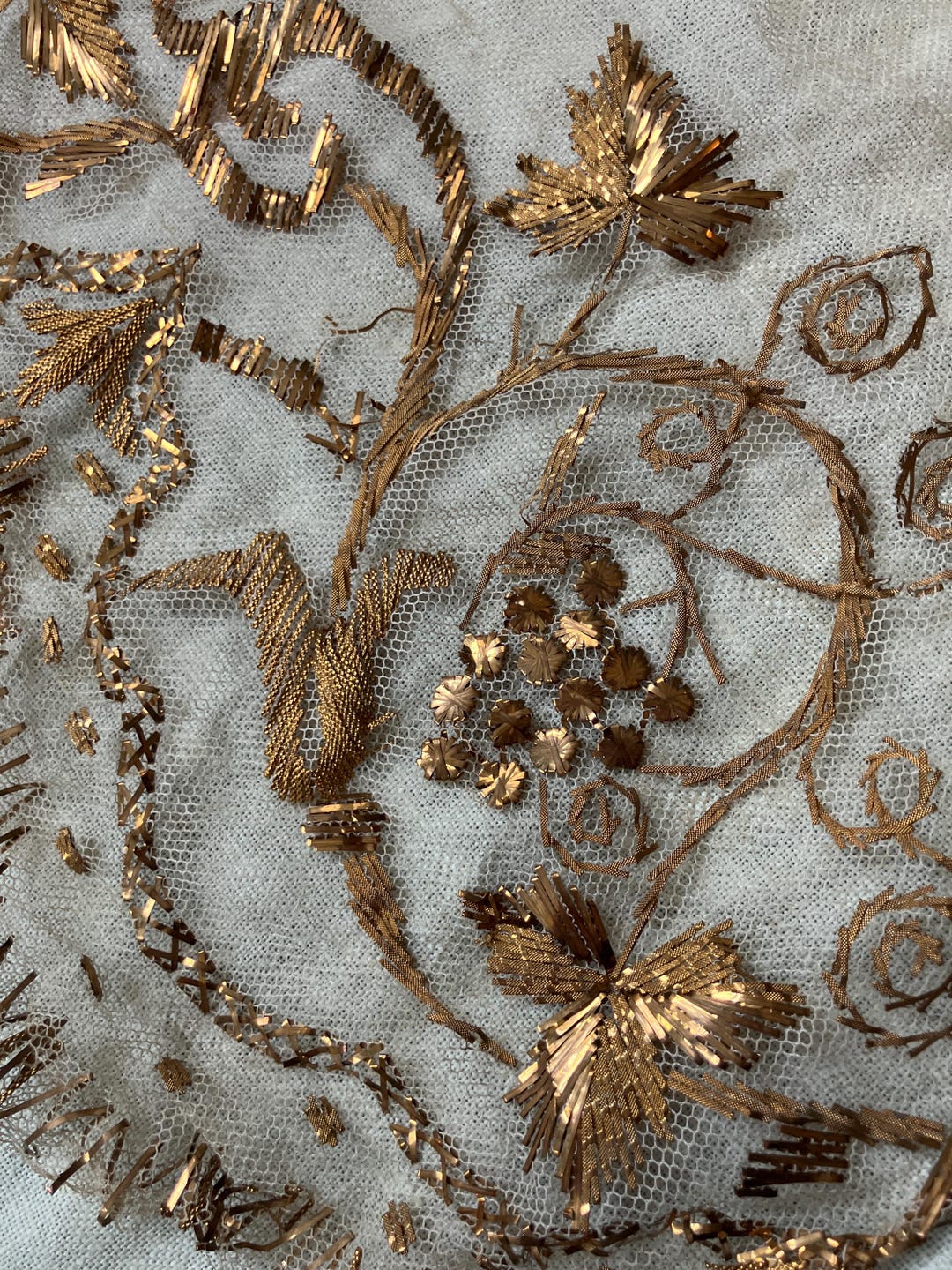 Antique Gold Thread Embroidery 2.3 Meters Long - Etsy