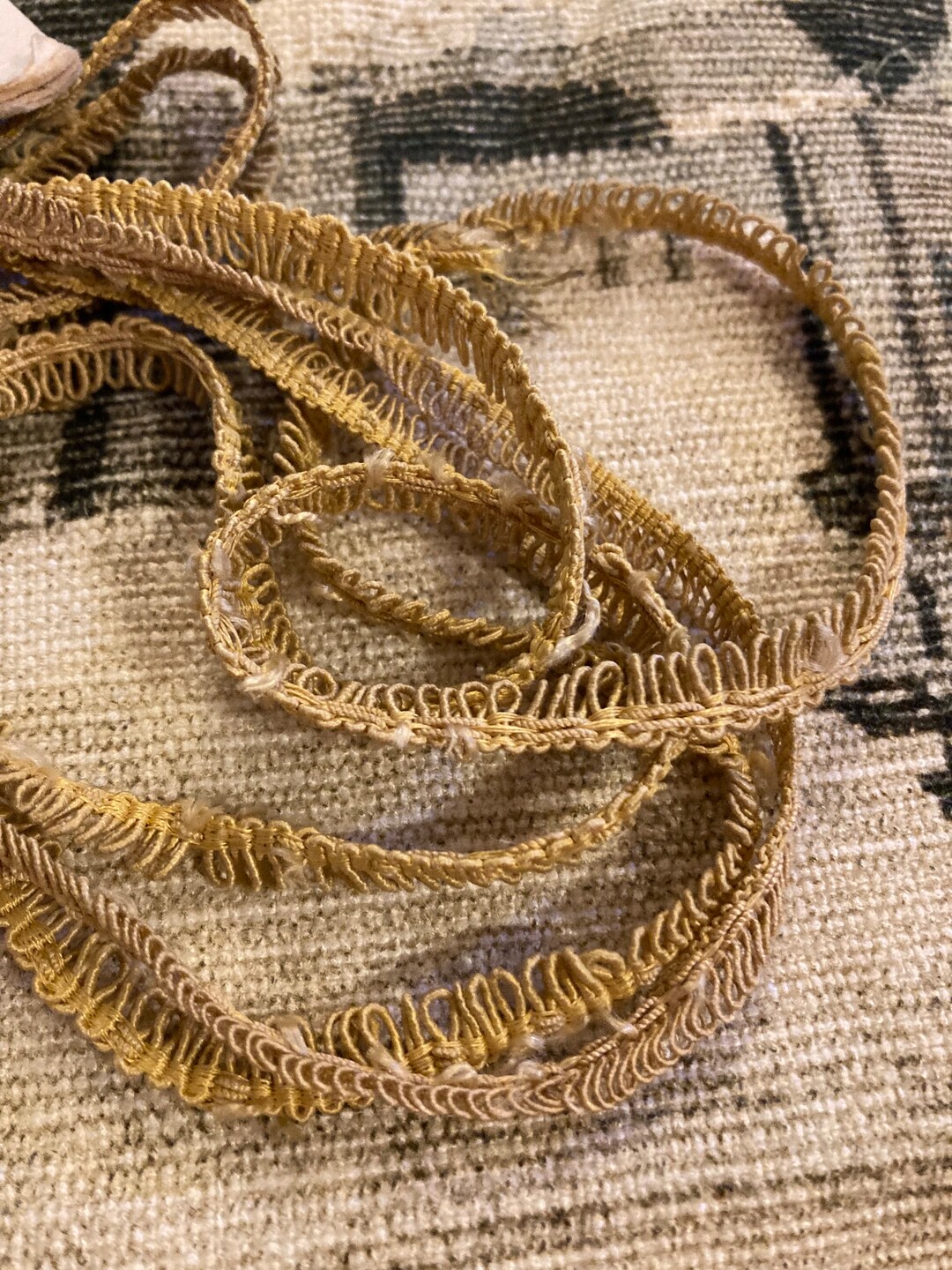 1700s Antique RARE Tiny Silk Linen Loop Trim. Choose Your Length. - Etsy