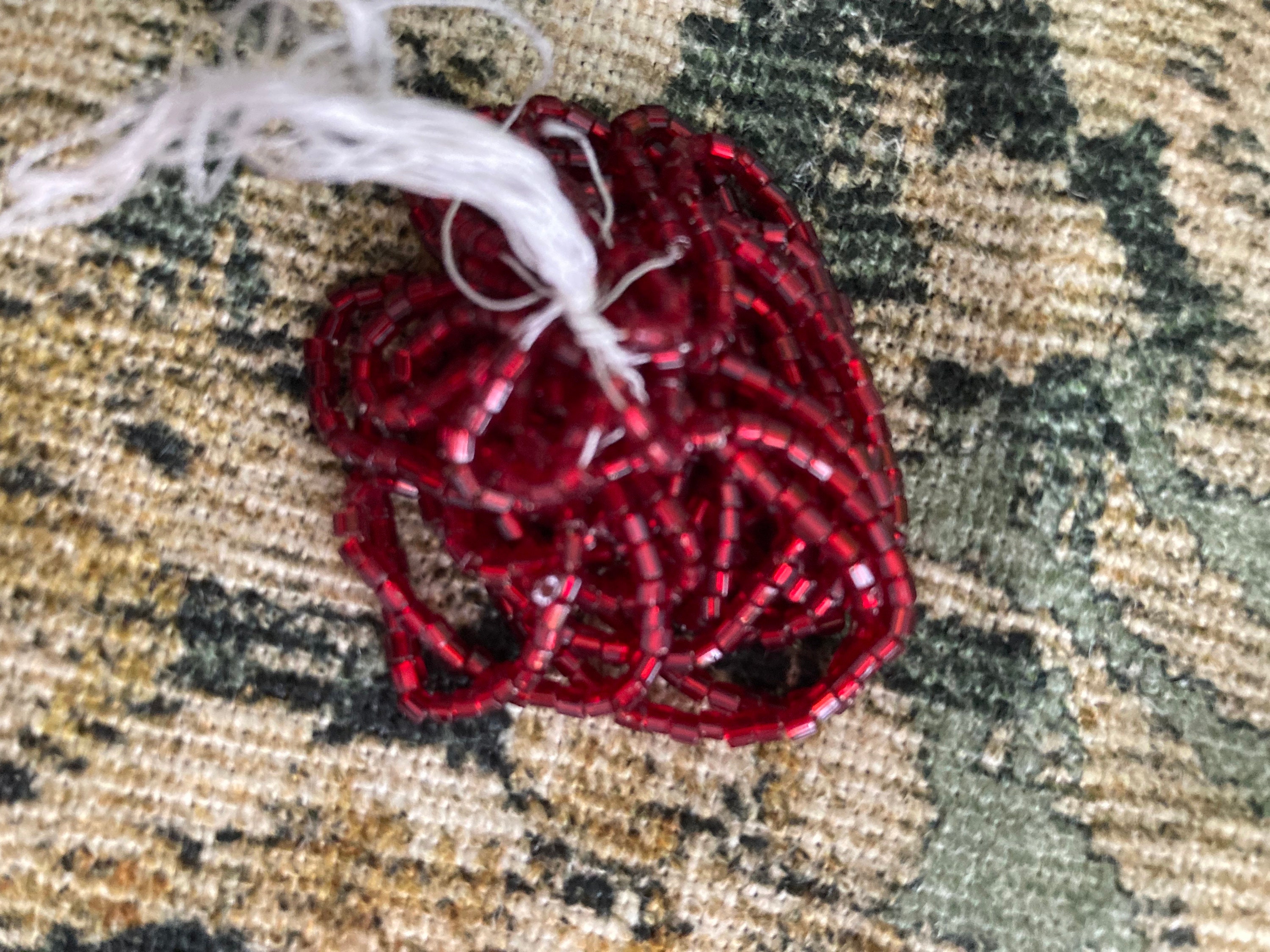 Antique Glass Tiny Ruby Beads Bunch - Etsy