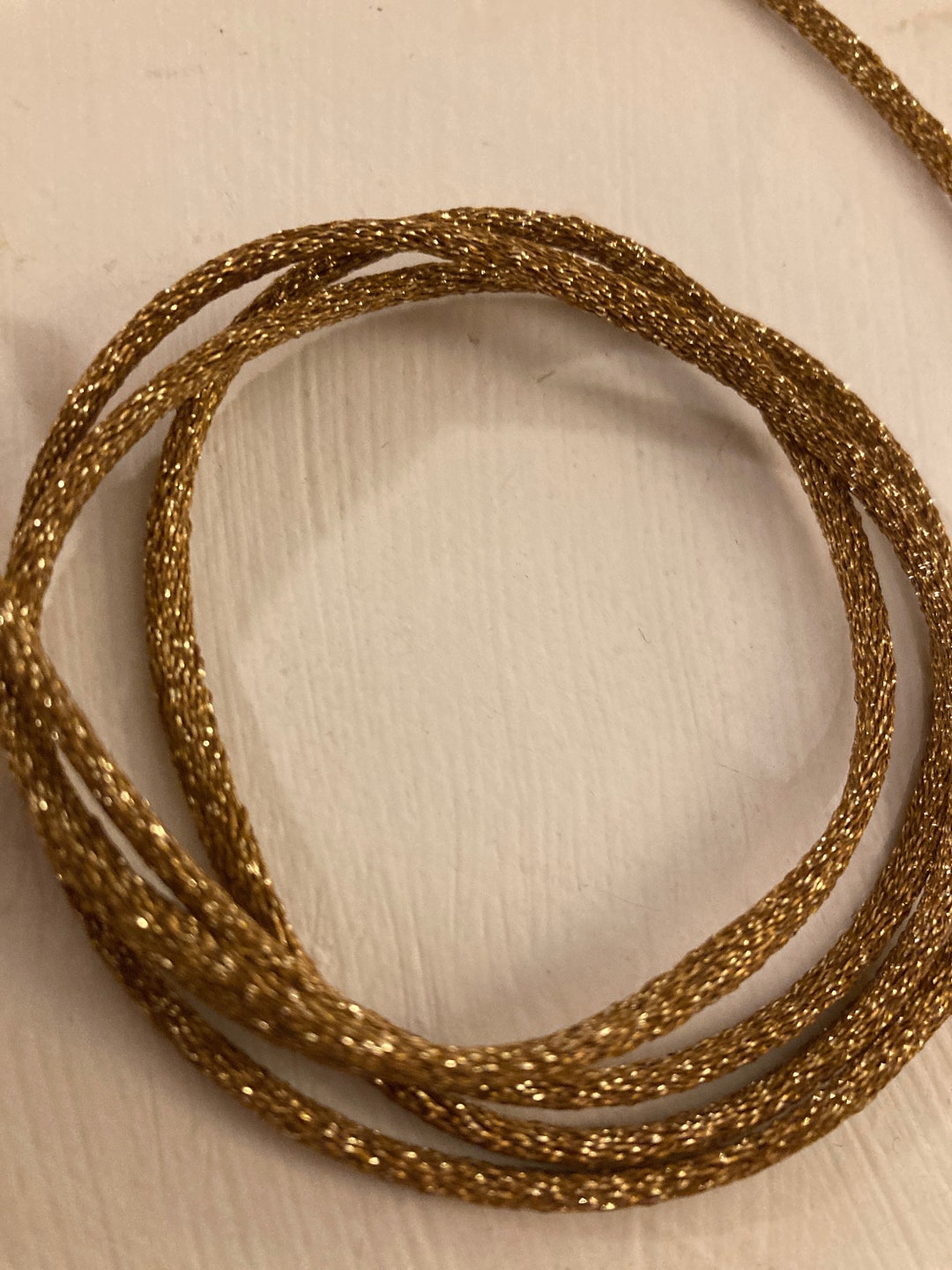 1 Meter Vintage Gold Cord Ribbon Braid - Etsy